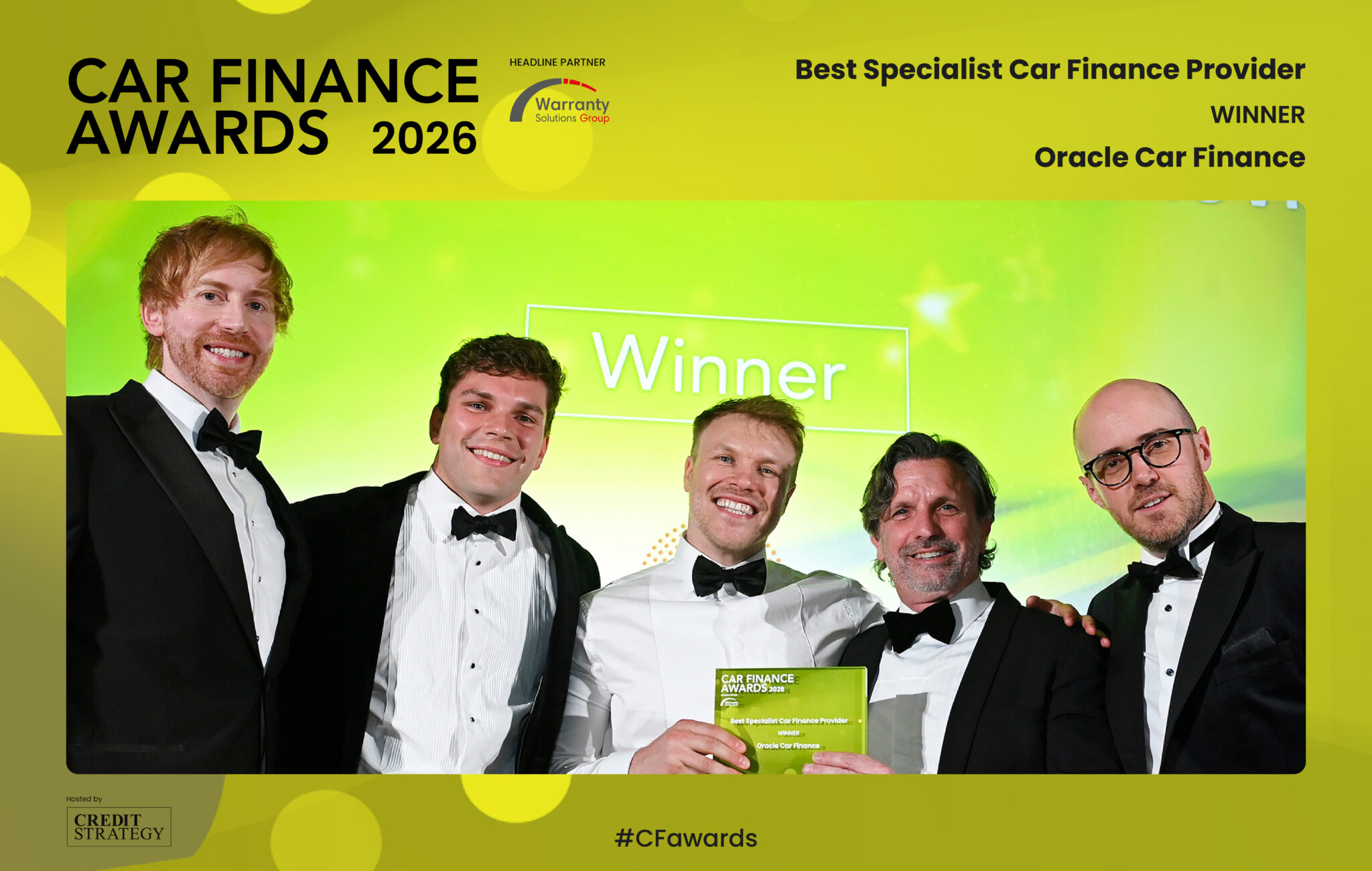 6 out of 7 at the Credit Strategy Car Finance Awards 2026 - Oracle Car ...